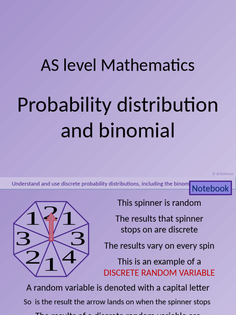 AS Level Maths 33 - Probability Distribution and Binomial | PDF AS Level Maths 33 - Probability Distribution and Binomial | PDF