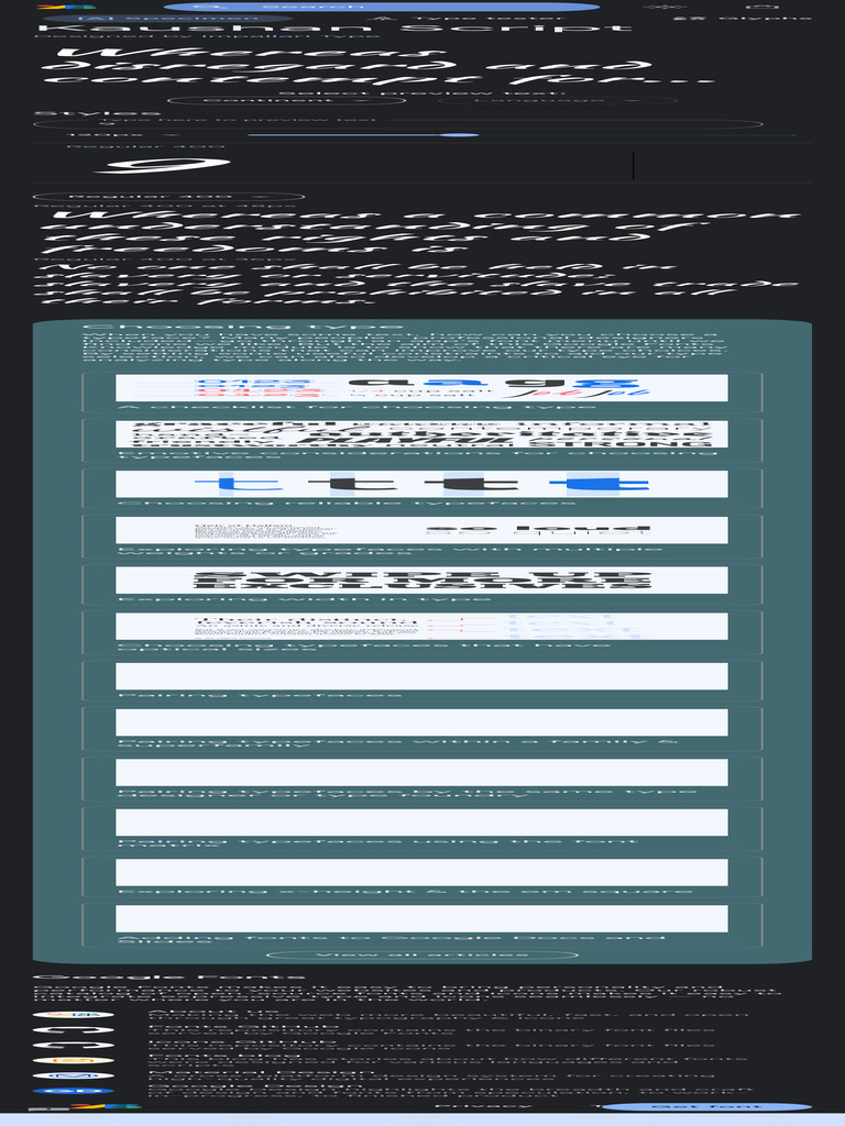 Kaushan Script - Google Fonts | PDF