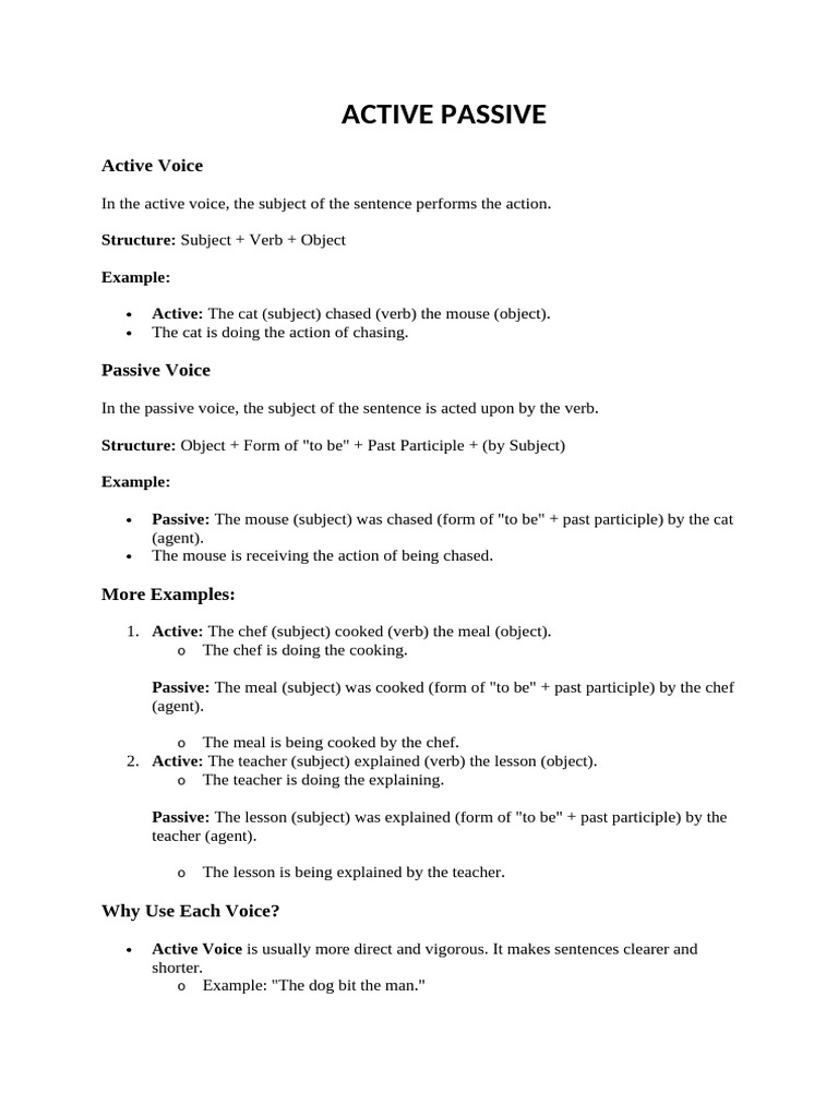 Active Passive | PDF