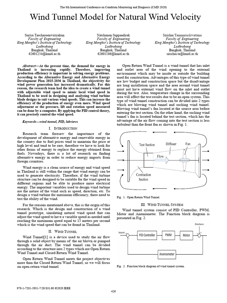 Wind Tunnel Model For Natural Wind Velocity | PDF