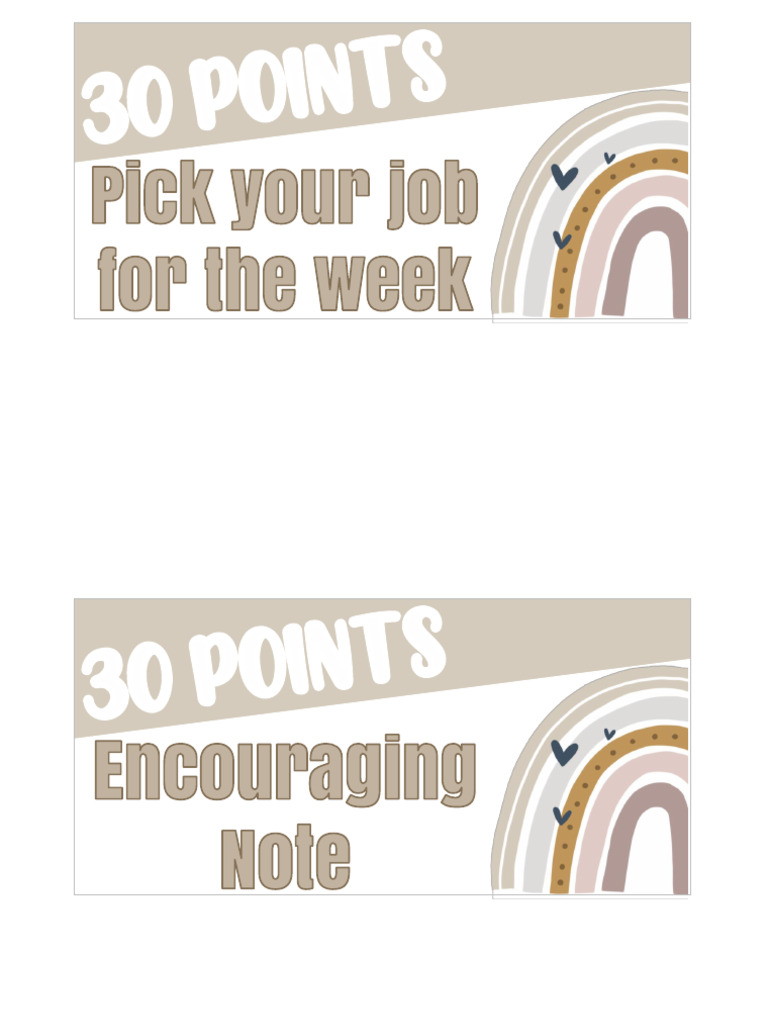 Class Dojo Points Pdf