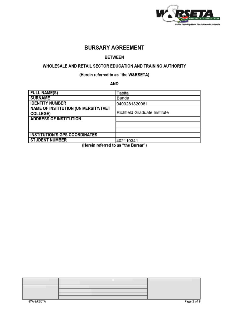 Bursary Form | PDF