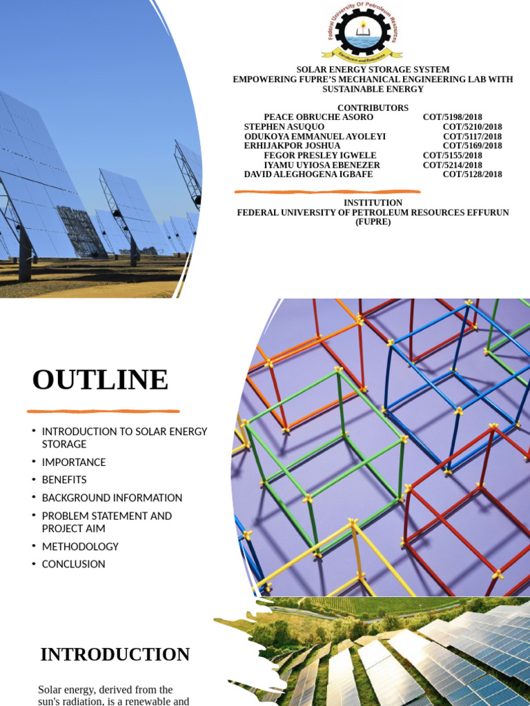 Solar Energy Storage System | PDF
