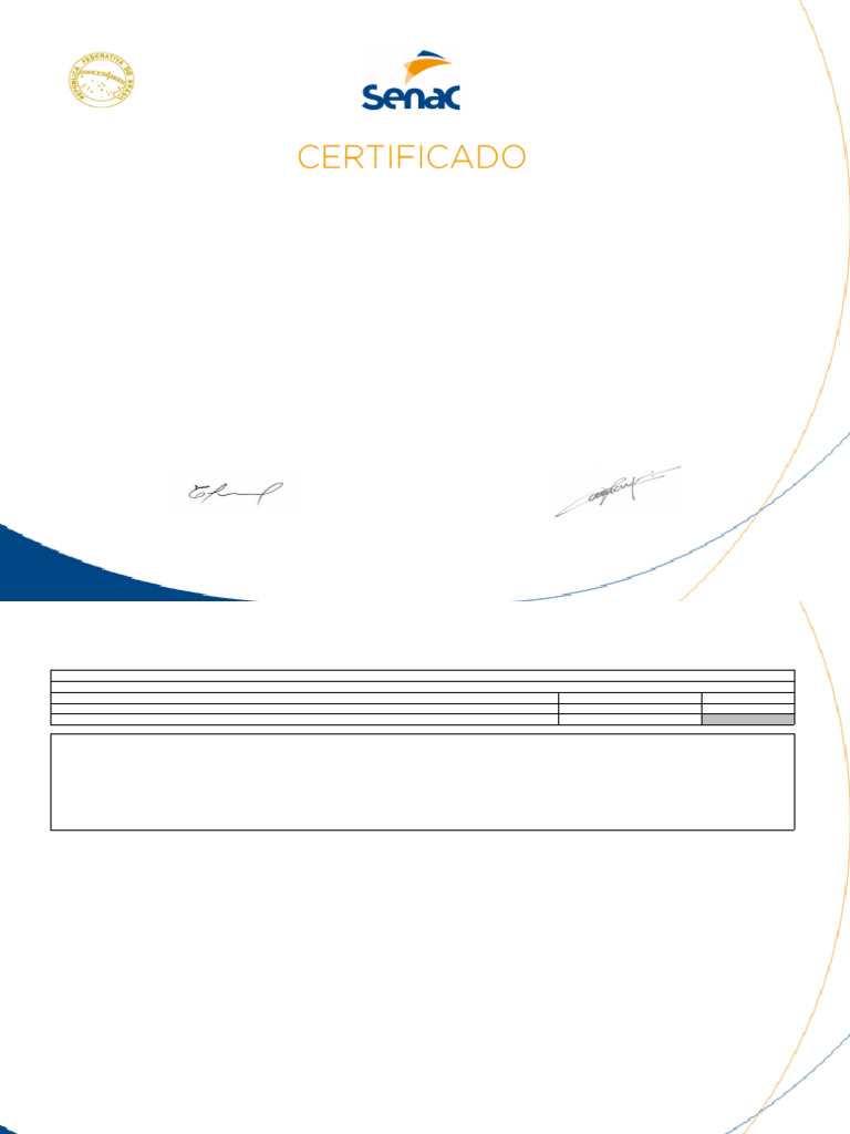 Certificado Senac Pdf