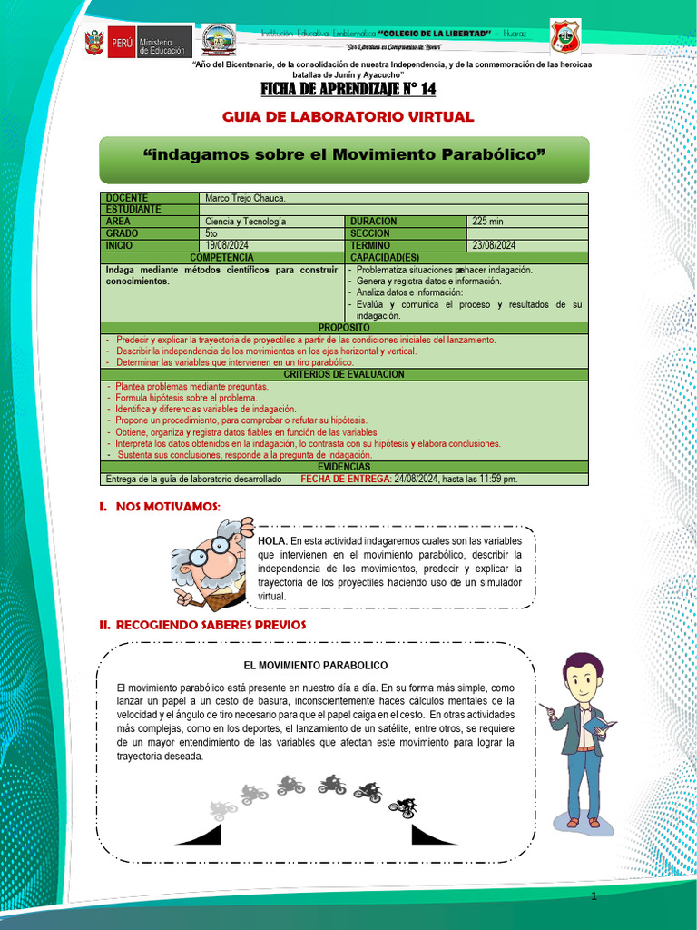 Ficha de Aprendizaje 14 - Indaga | PDF