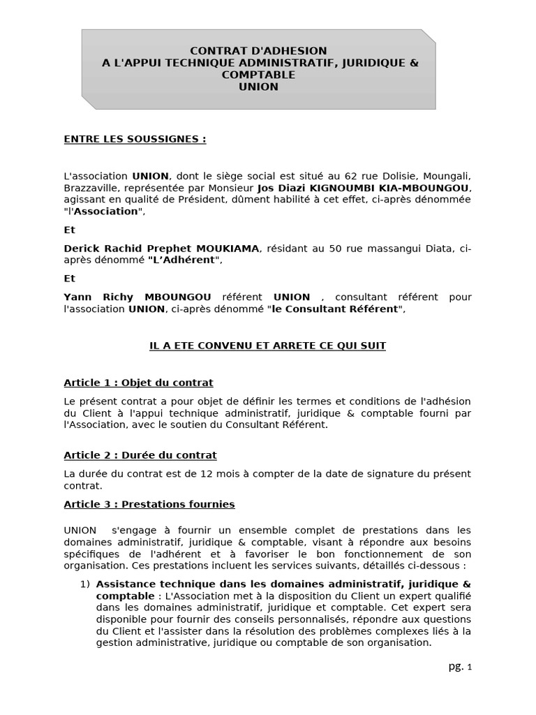 Contrat Adhesion | PDF