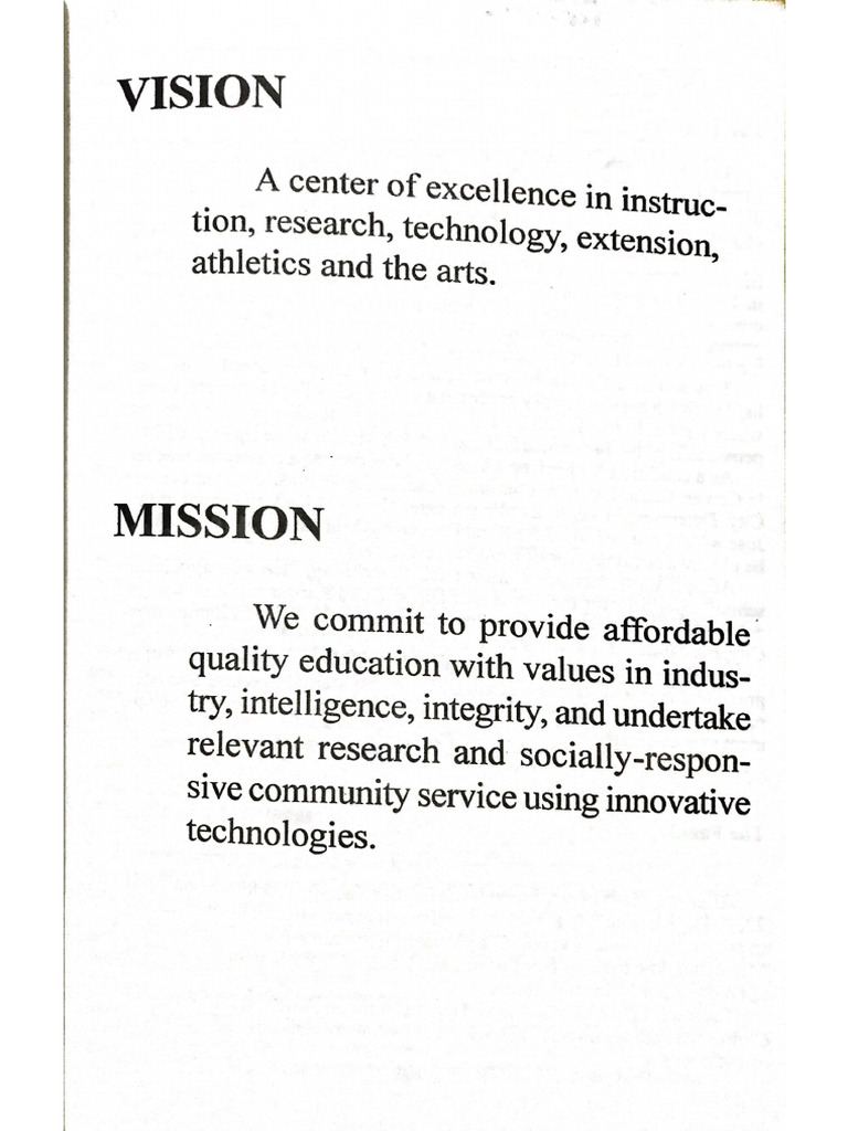 Vision And Mission Pdf