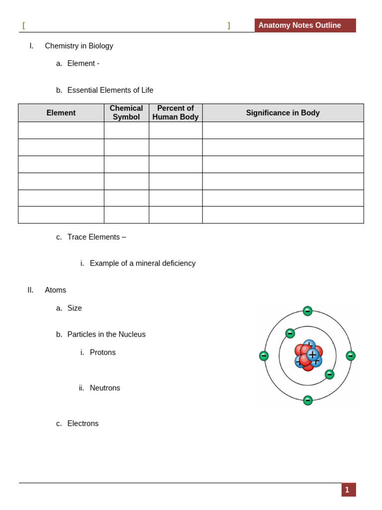 Anatomy and Chemistry Study Guide | PDF | Chemical Bond | Biochemistry