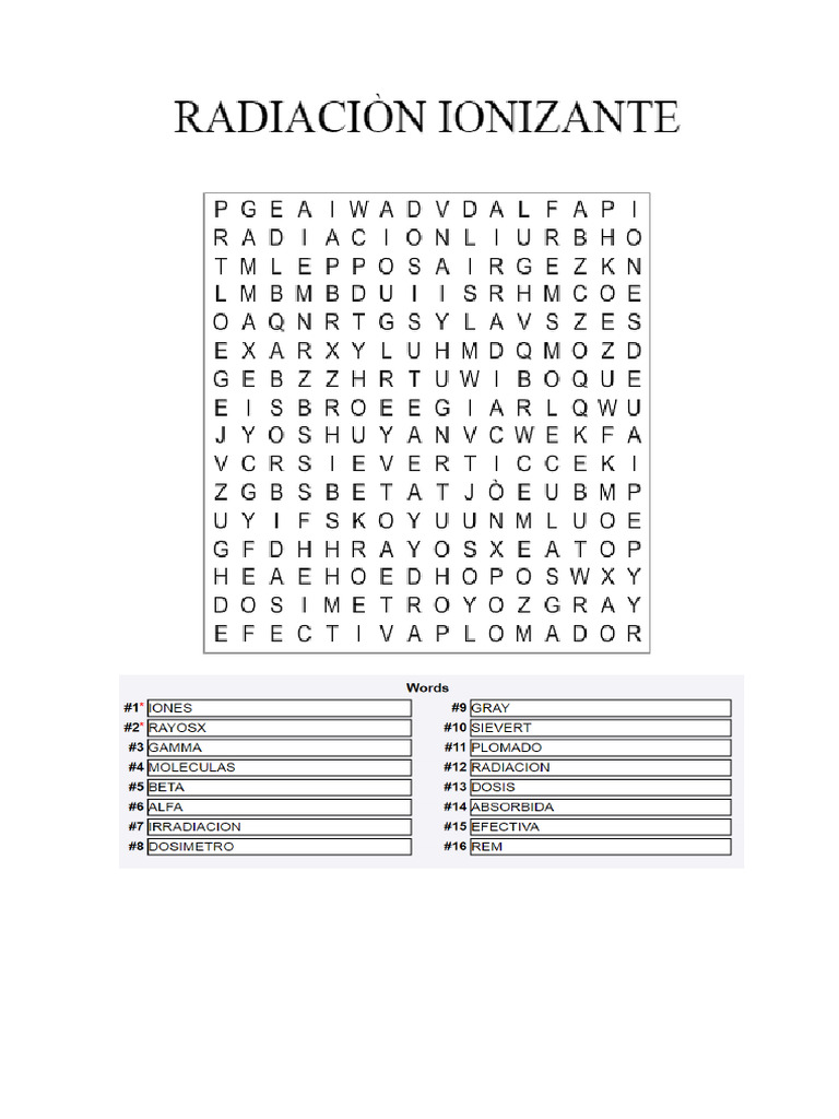 Sopa de Letras Radia Ionz Final | PDF