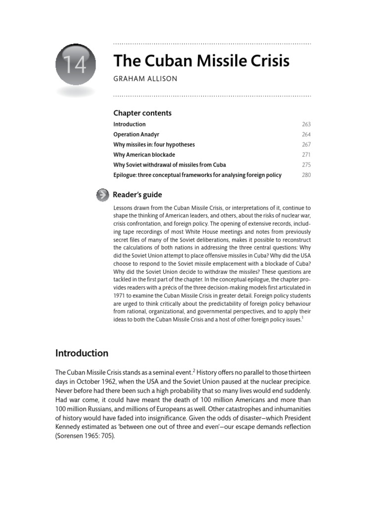 Allison, G - The Cuban Missile Crisis | PDF