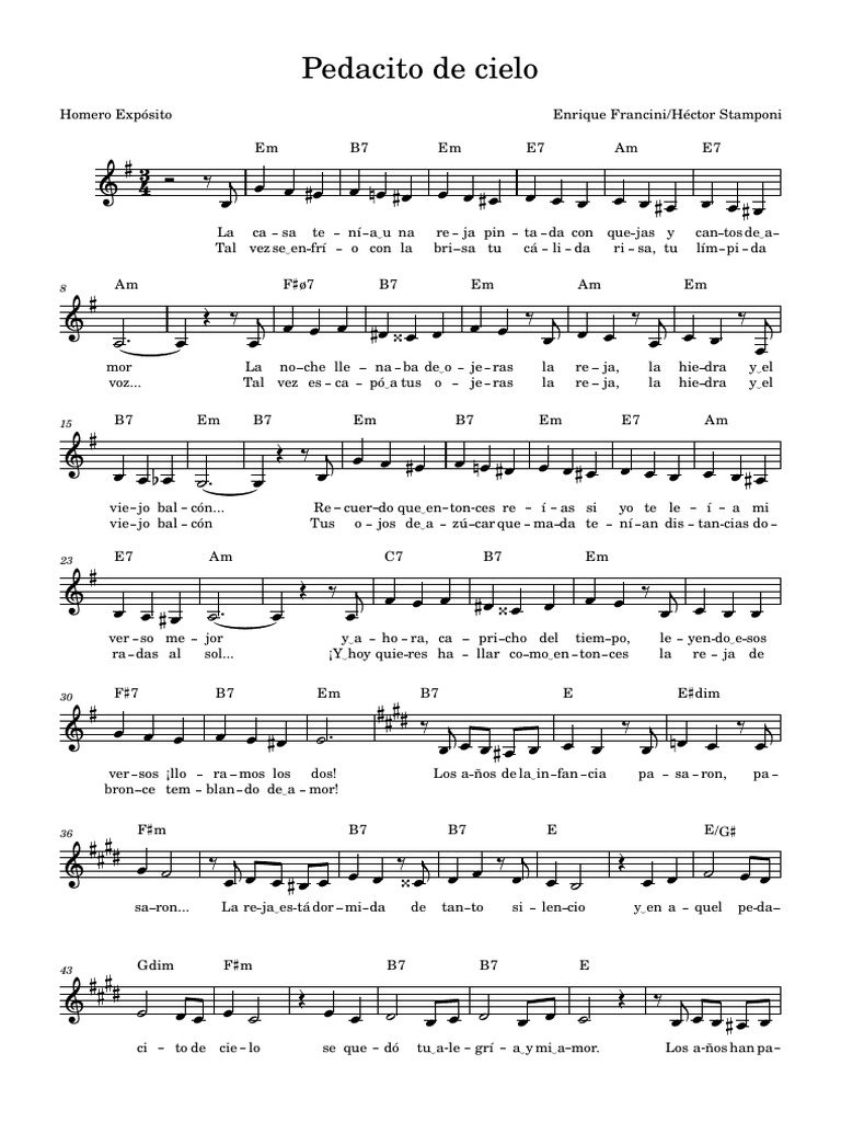 Pedacito - de - Cielo em | PDF