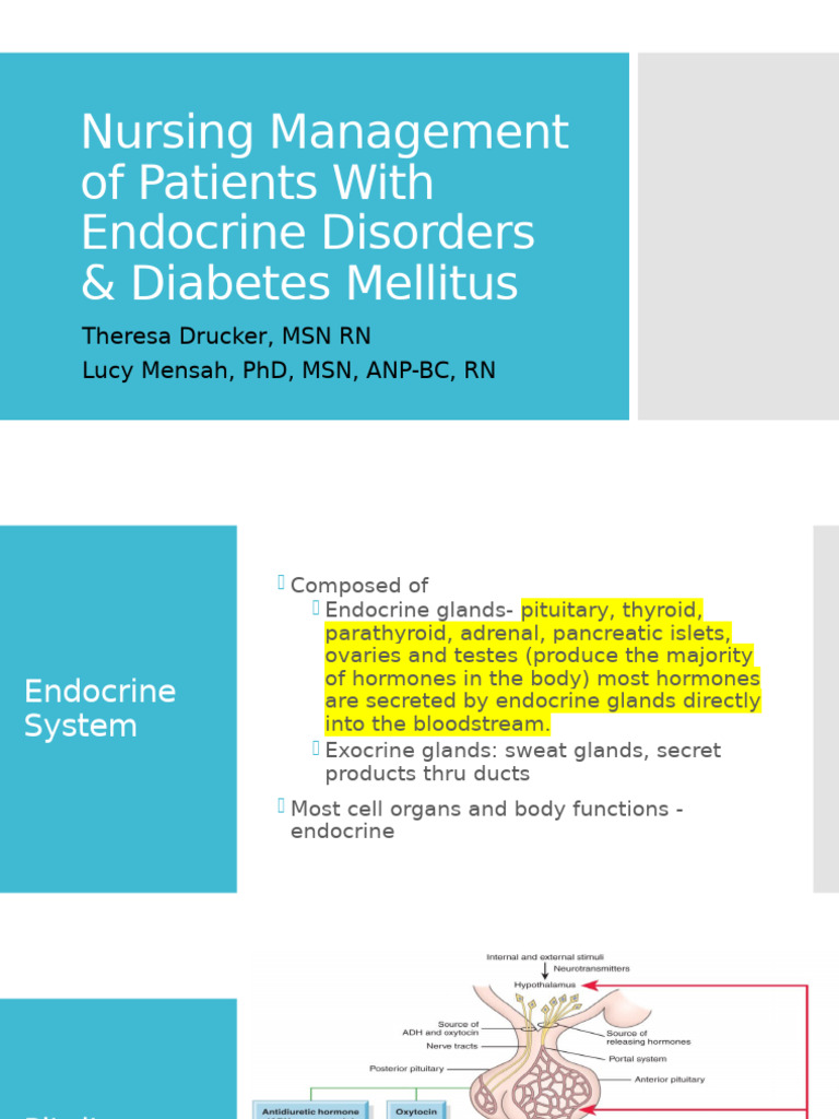 Endocrine Disorders & Diabetes Mellitus1 | PDF
