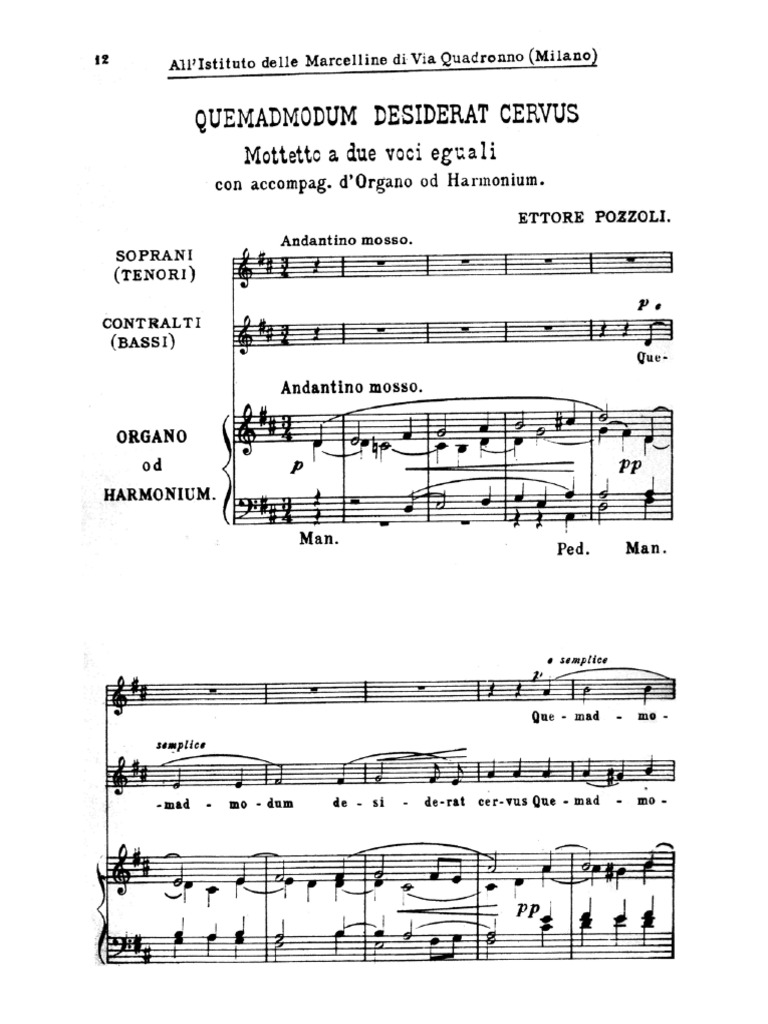 Quemadmodum Desiderat Cervus | PDF