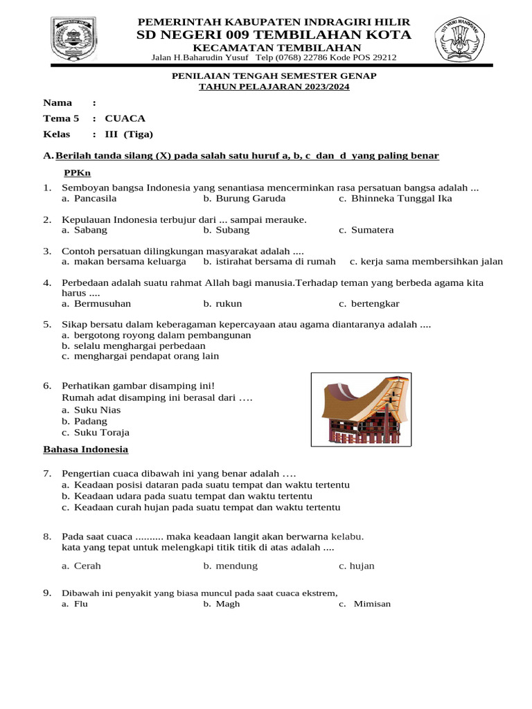 Tema 5 Kelas 3 111 | PDF