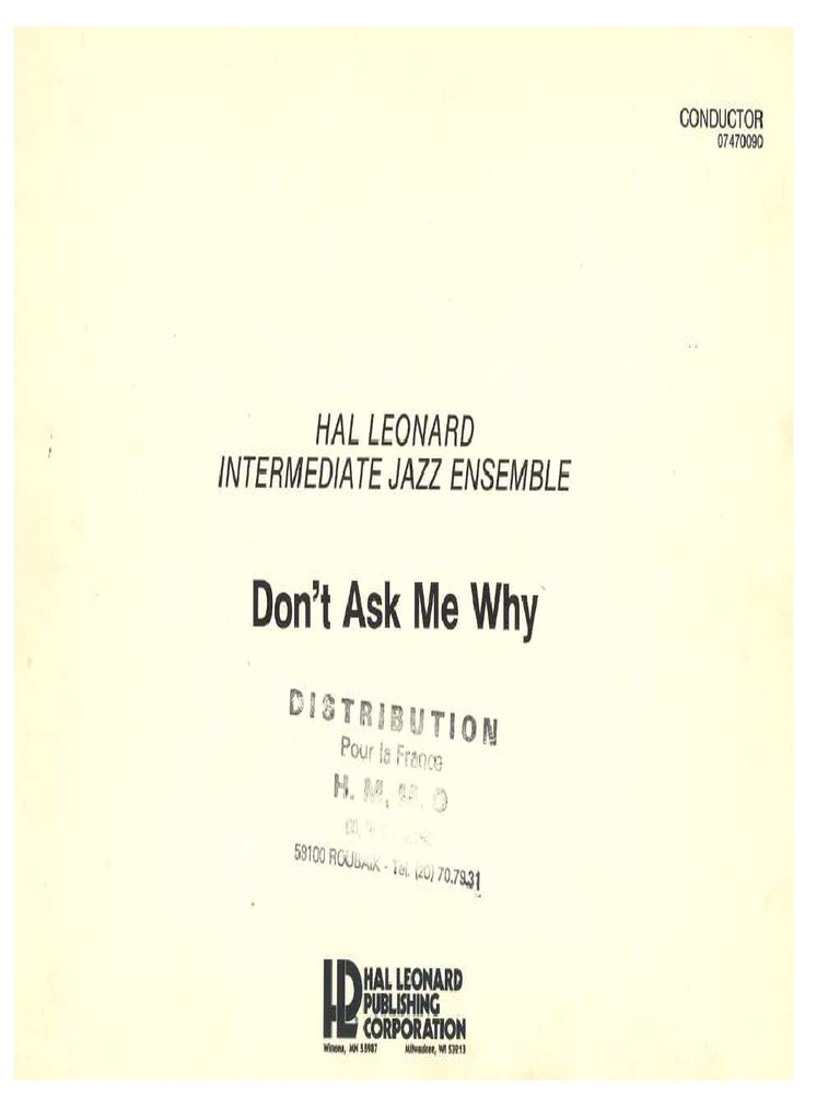 Don't Ask Me Why | PDF
