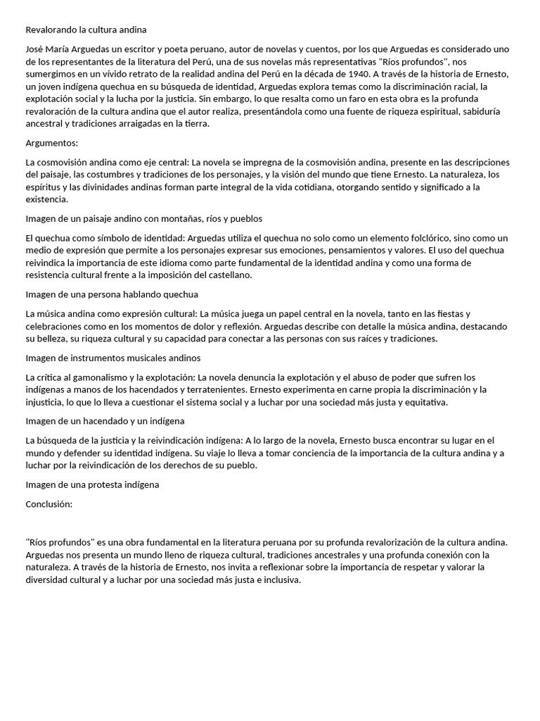 Revalorando La Cultura Andina | PDF