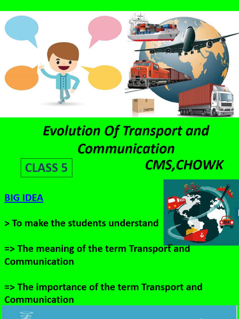 Evolution of Transport and Communication-ELP | PDF