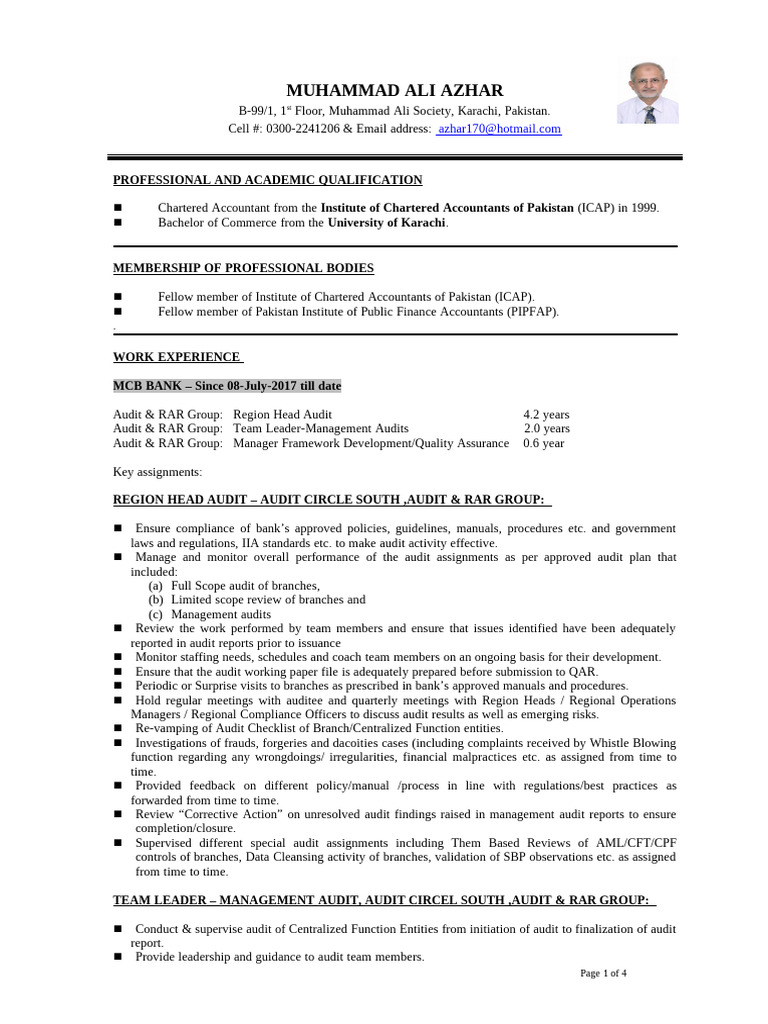 CV-Muhammad Ali Azhar | PDF