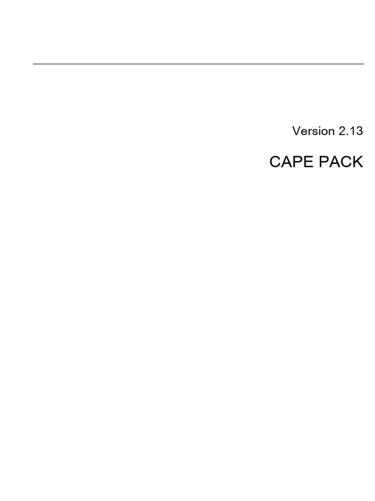 Cape Pack Guide Master | PDF