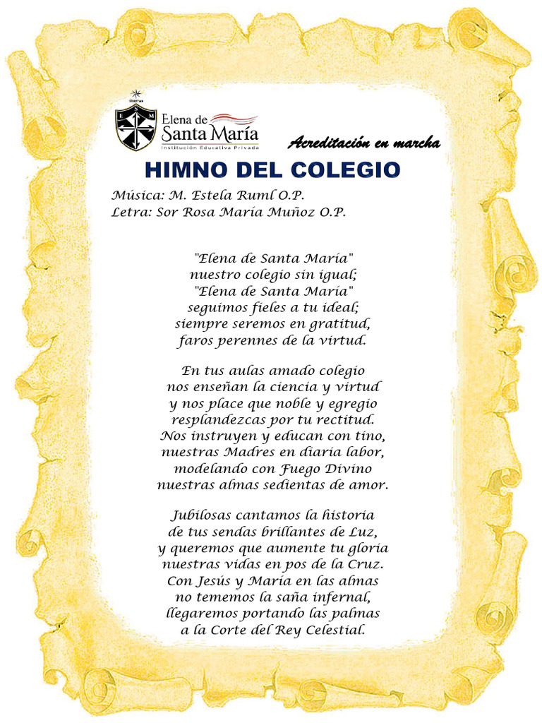 Himno Del Colegio | PDF