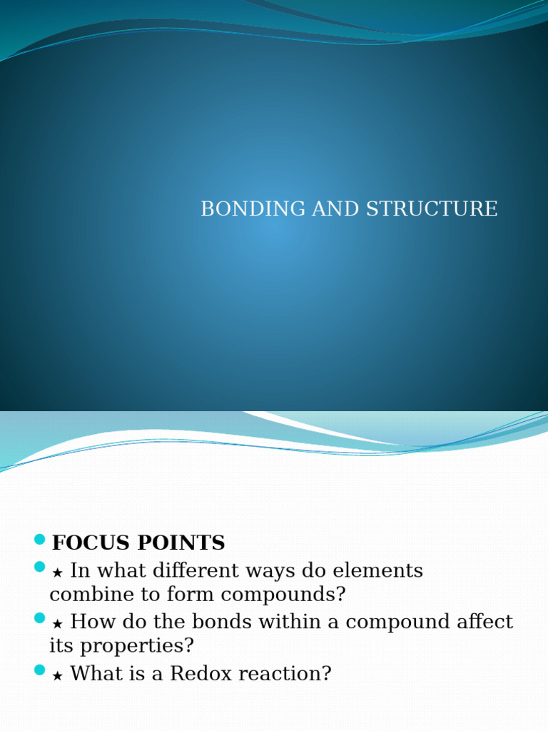 Bonding and Structure | PDF