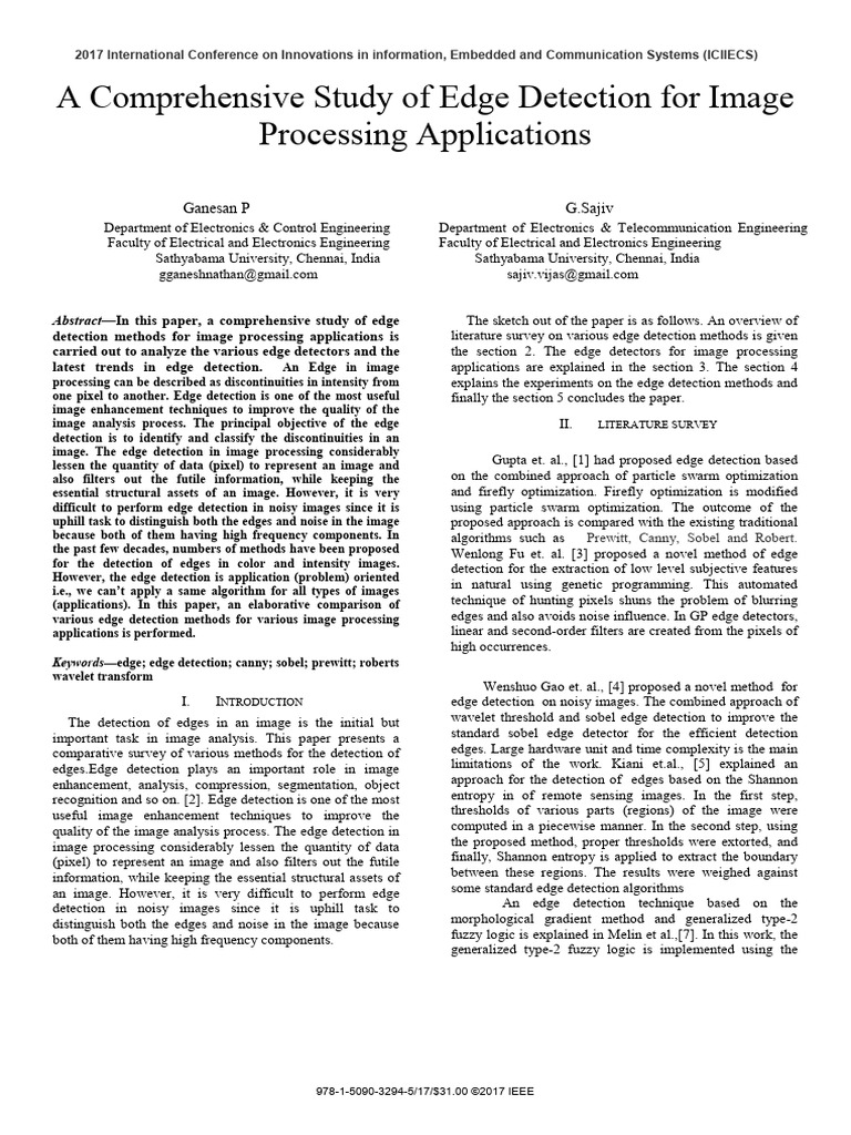 Comprehensive Edge Detection Pdf
