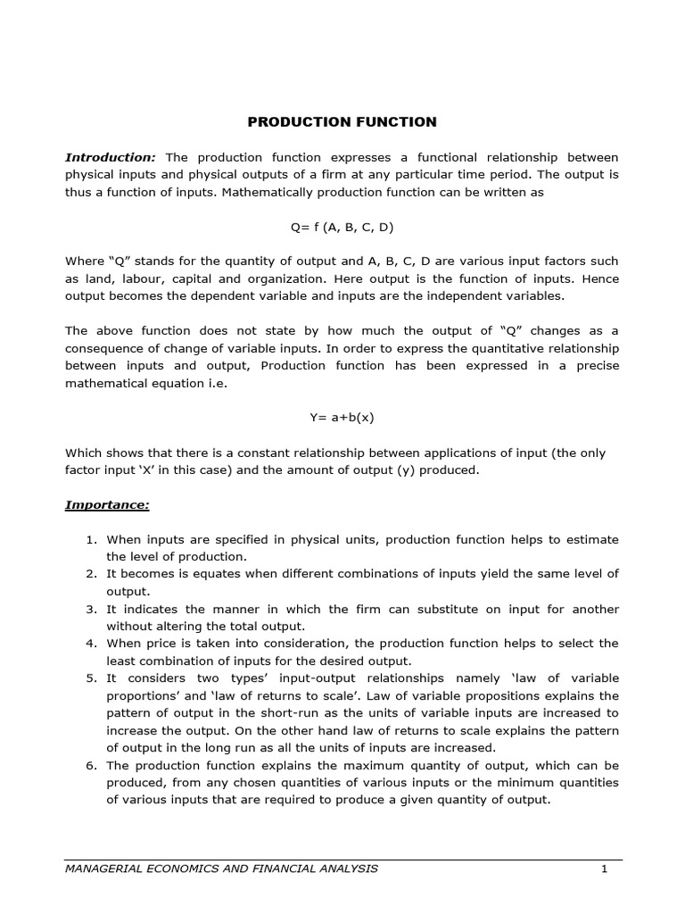 Befa Unit-3 | PDF | Production Function | Long Run And Short Run Befa Unit-3 | PDF | Production Function | Long Run And Short Run