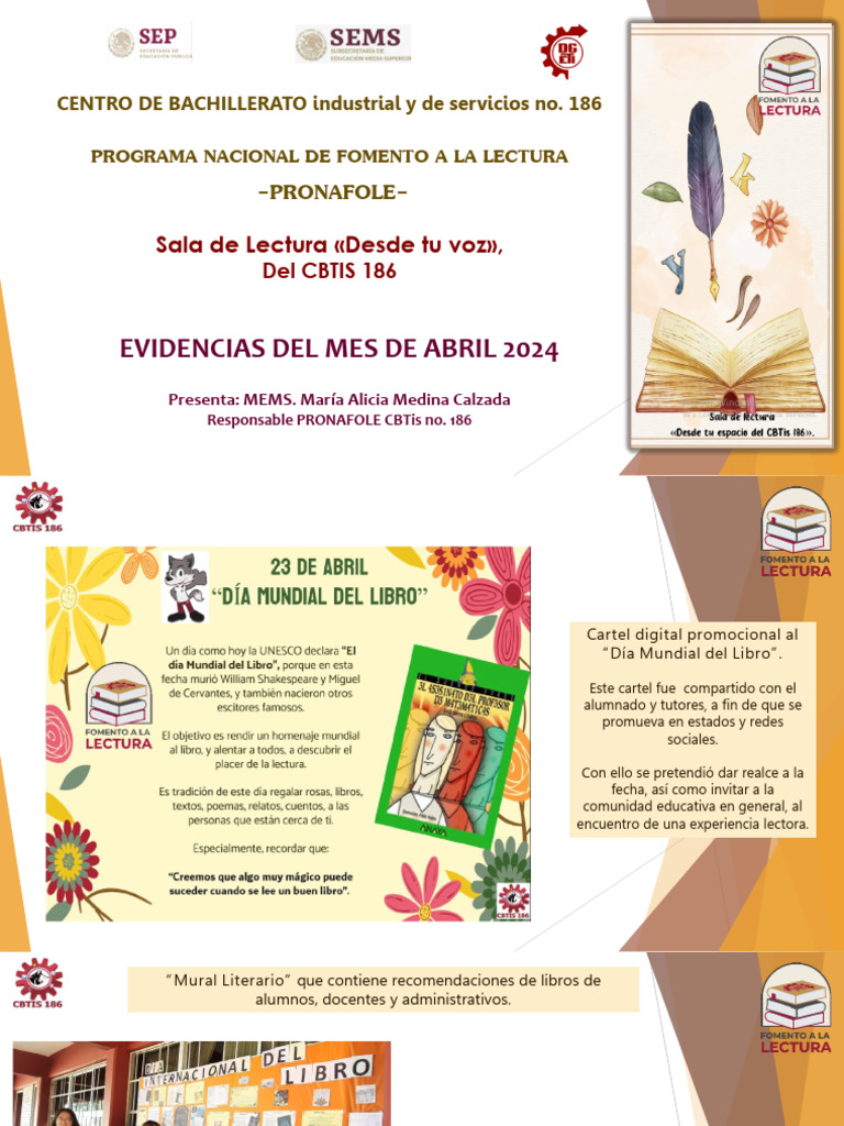 Cbtis 186 Evidencias Abril 24 | PDF | Aprendizaje | Ciencias sociales