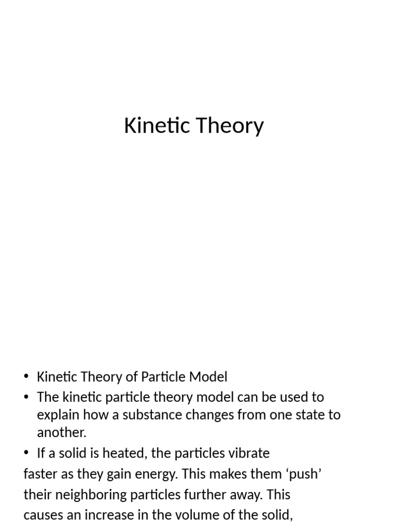 Kinetic Theory-States of Matter | PDF