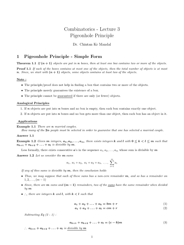 Combinatorics Lect3 220507 094901 | PDF