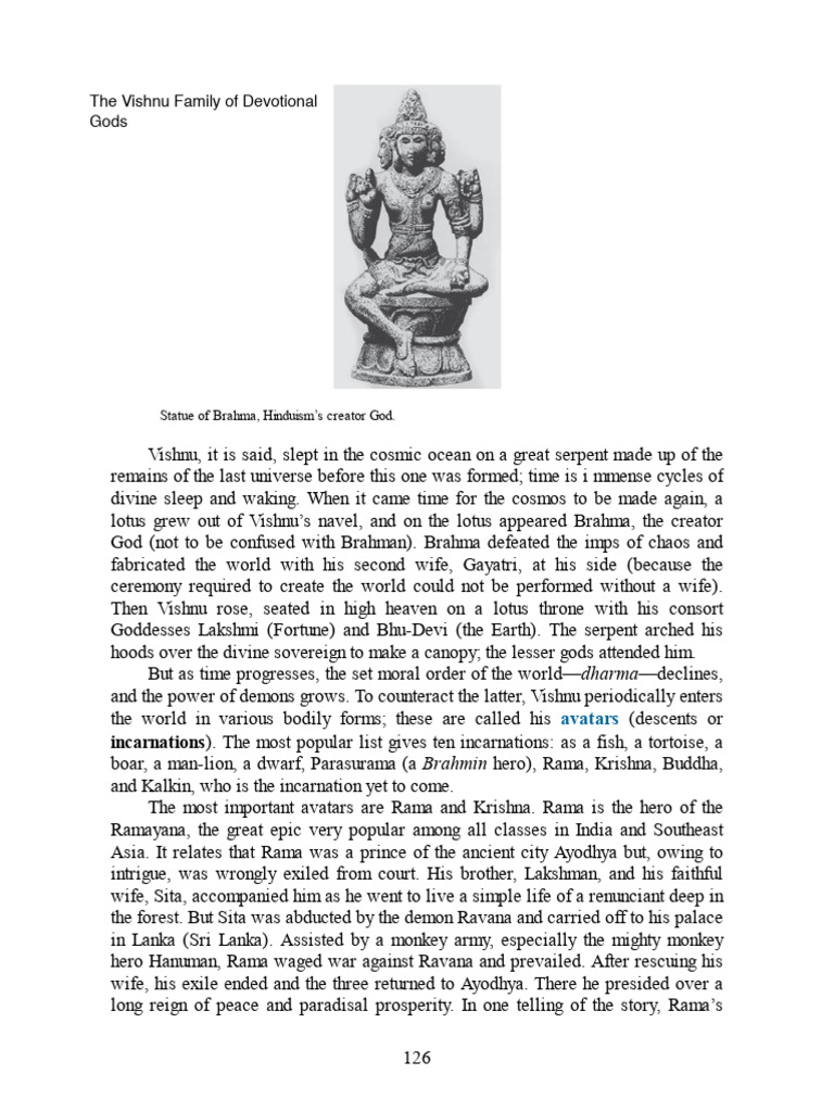 The Vishnu Family of Devotional Gods | PDF