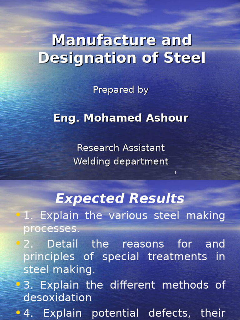 Manufacture and Designation of Steels | PDF