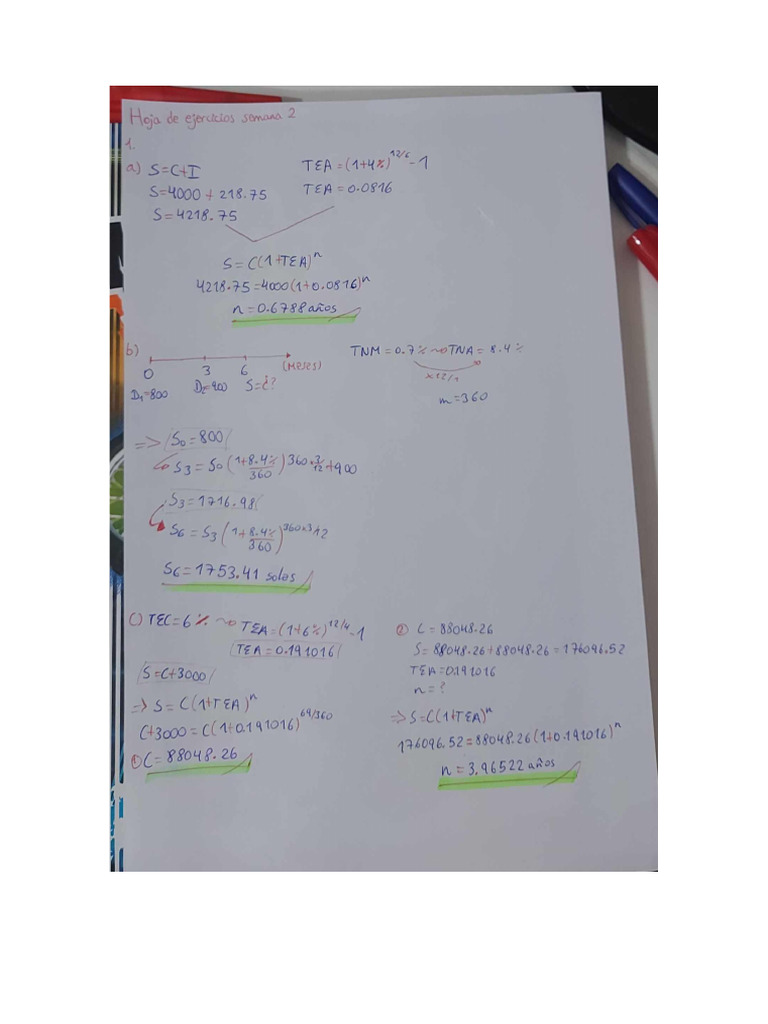 Solución Hoja de Ejercicios Semana 2 | PDF