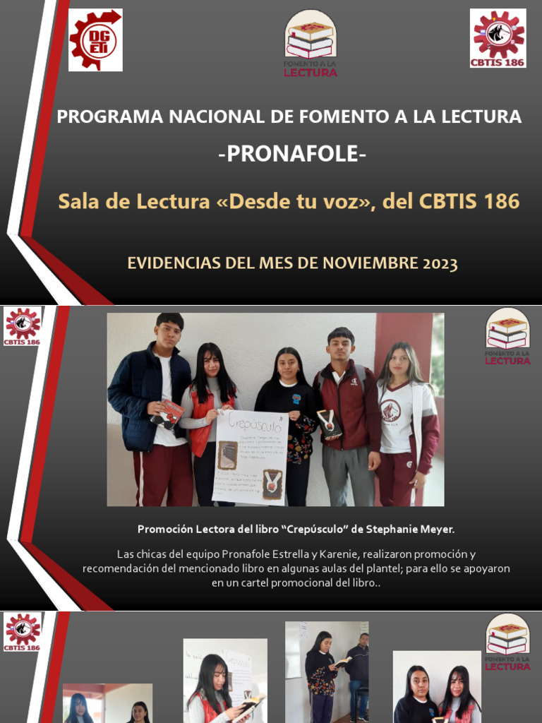 Cbtis 186 Evidencias Noviembre 23 | PDF