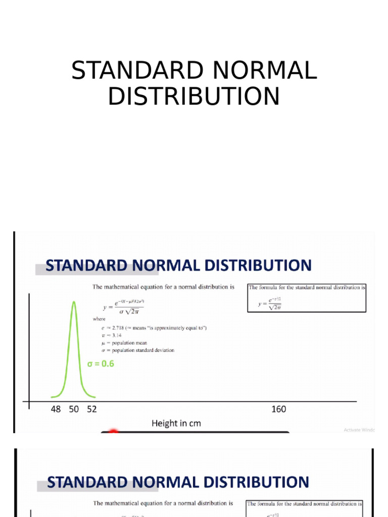 Standard Normal Distribution | PDF