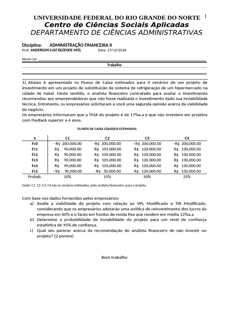 Trabalho Fin2 - 2018 | PDF