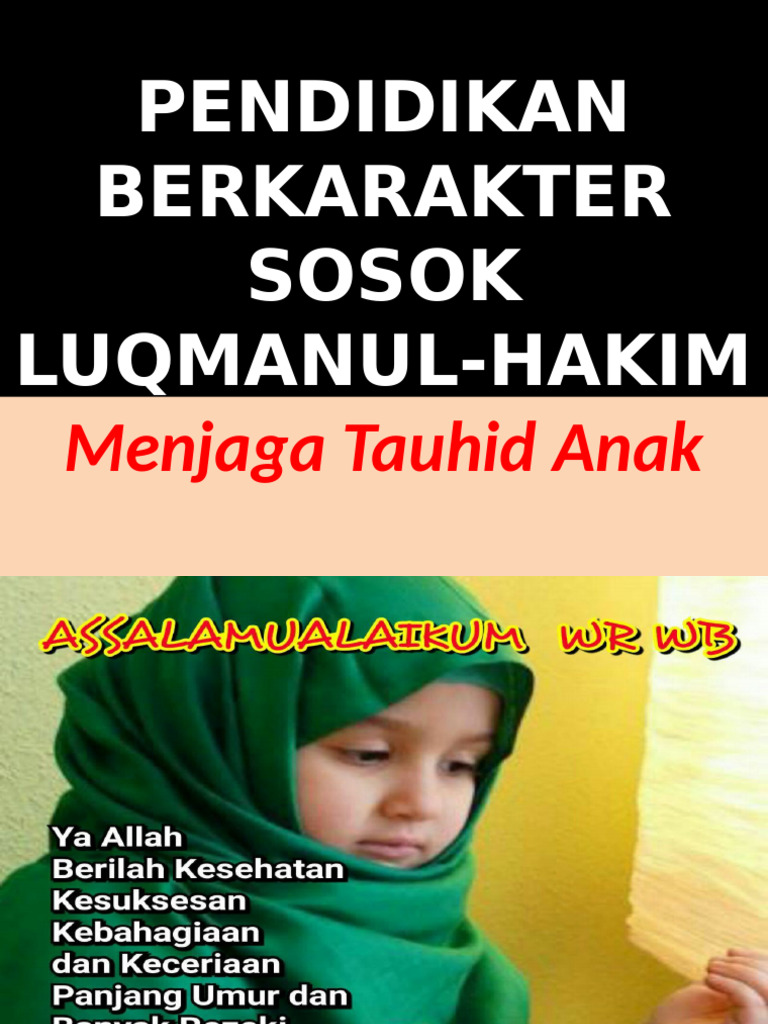 PENDIDIKAN BERKARAKTER SOSOK LUQMANUL-HAKIM | PDF
