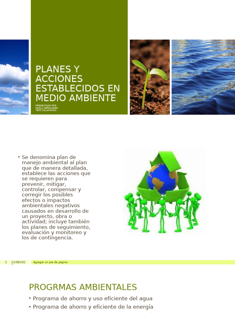 Planes y Acciones Establecidos en Medio Ambiente | PDF