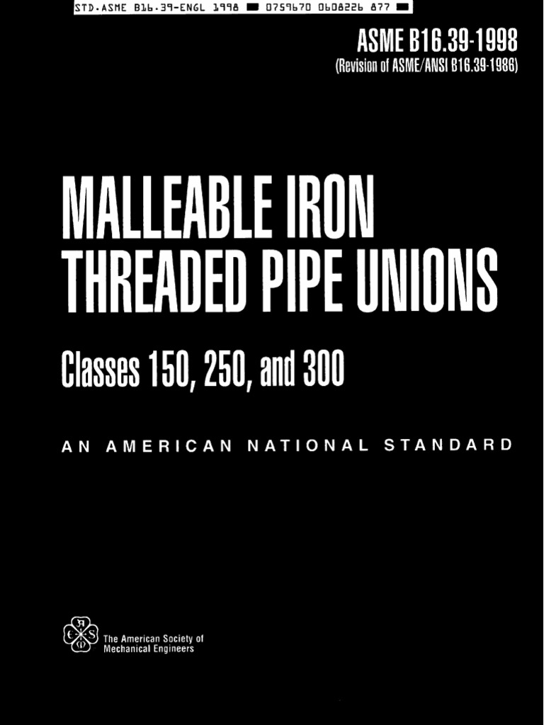 Asme 16.39 Uniones Roscadas | PDF