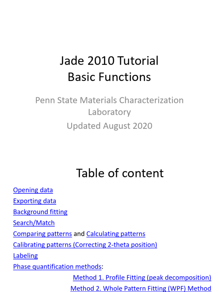 Jade 2010 Tutorial-July2022 | PDF