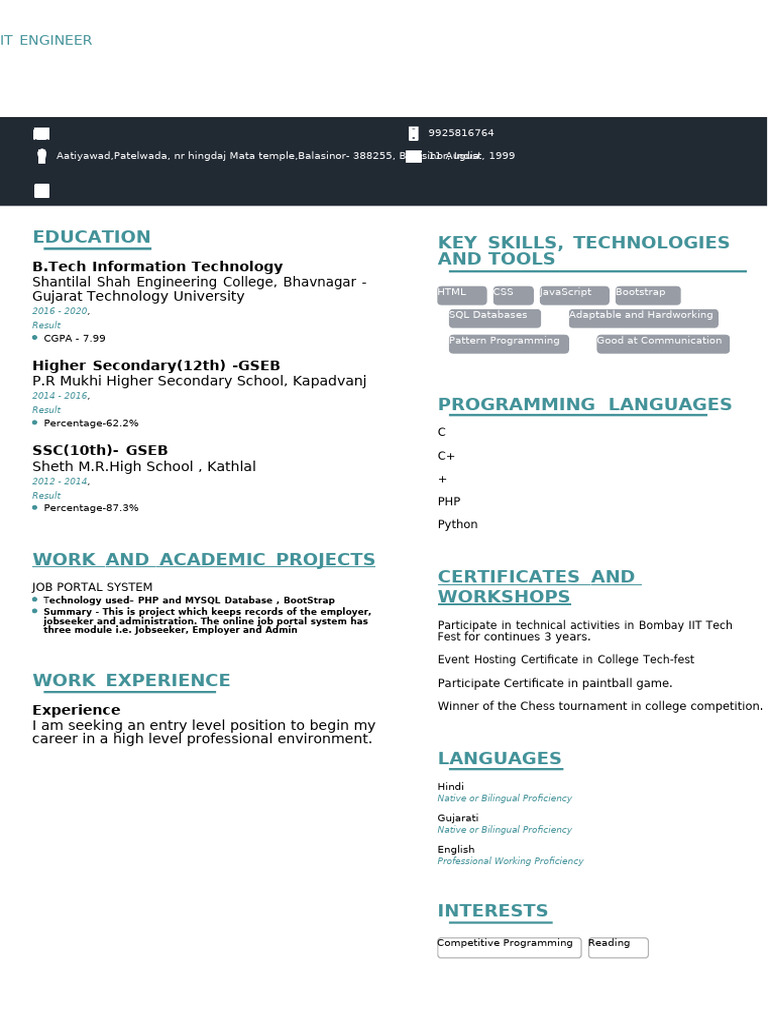 Himani's Resume | PDF
