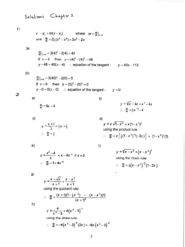 Solutions Differentiation | PDF