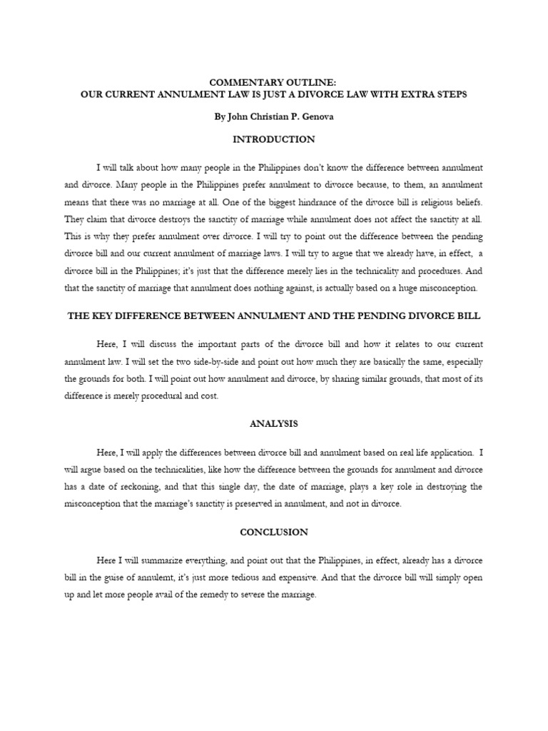 GENOVA Commentary Outline | PDF