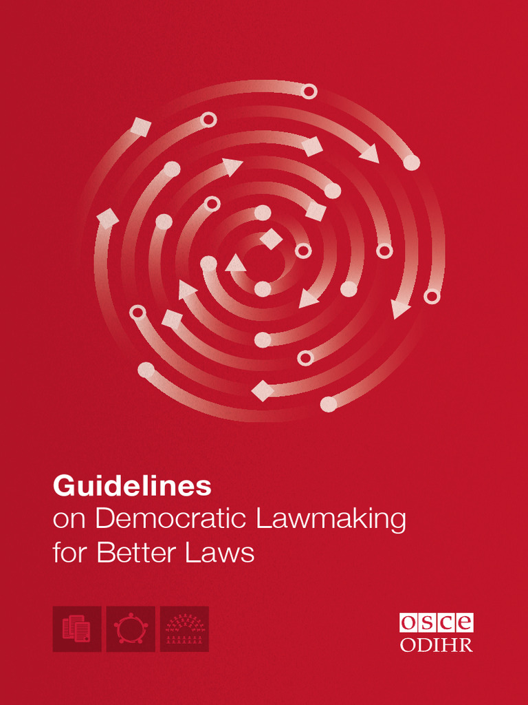 2024-01-16 FINAL Guidelines On Democratic Lawmaking For Better Laws | PDF