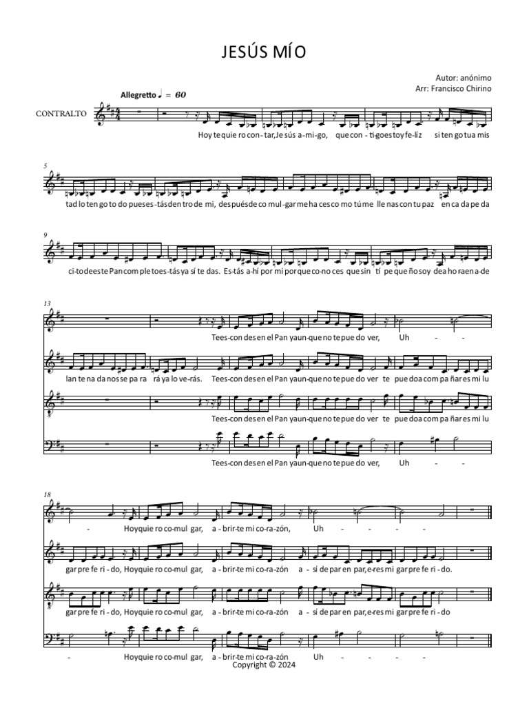 JESÚS MÍO-SCORE2 - Partitura Completa | PDF