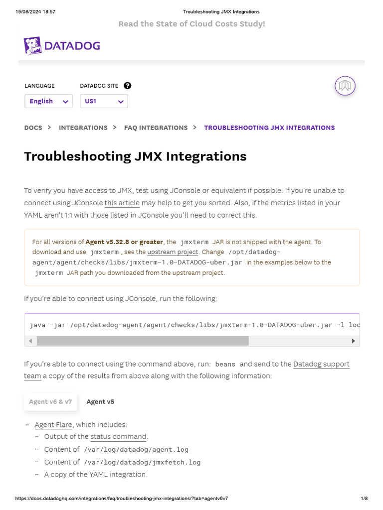 Troubleshooting JMX | PDF