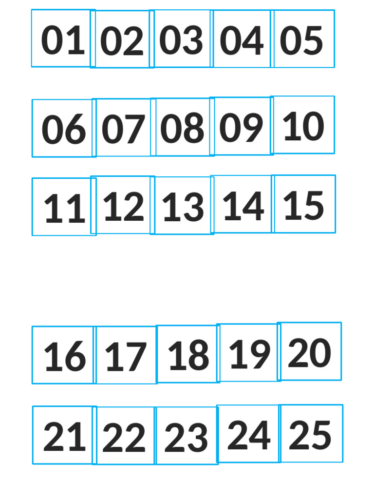Numeros para Calendario | PDF