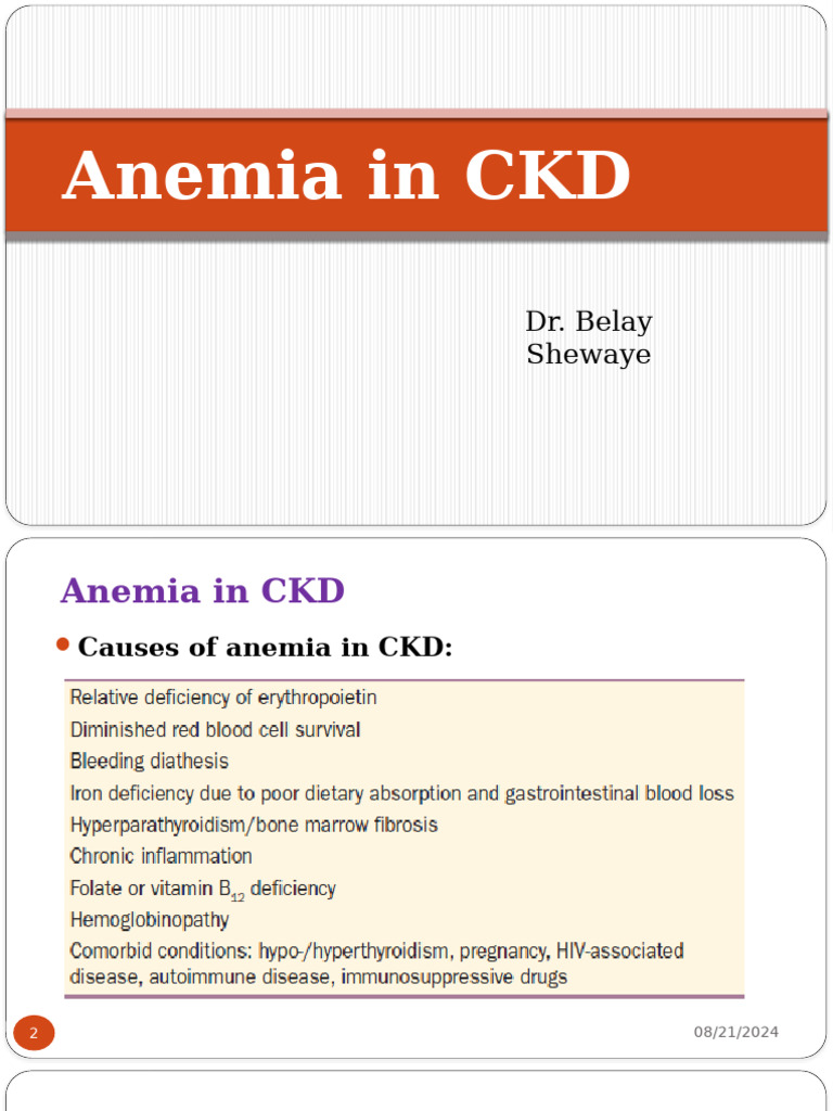 Anemia in CKD Belay | PDF