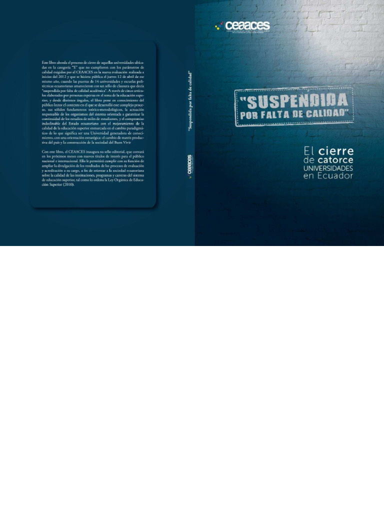 Universidades Suspendidas Por Falta de Calidad Ecuador 2012 | PDF Universidades Suspendidas Por Falta de Calidad Ecuador 2012 | PDF