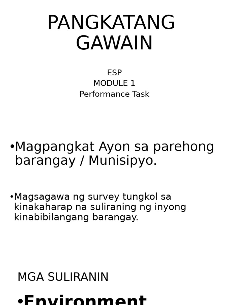 Pangkatang Gawain | PDF